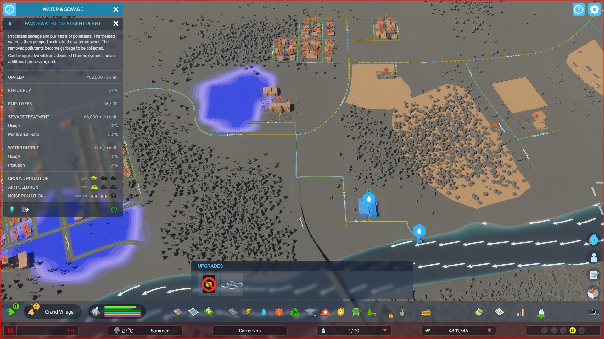 In Review - Wastewater Treatment Plant not working when routed through pipes manually laid ...